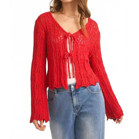 Gilli | Sweaters | New Gilli Fronttie Cardigan In Red | Poshmark